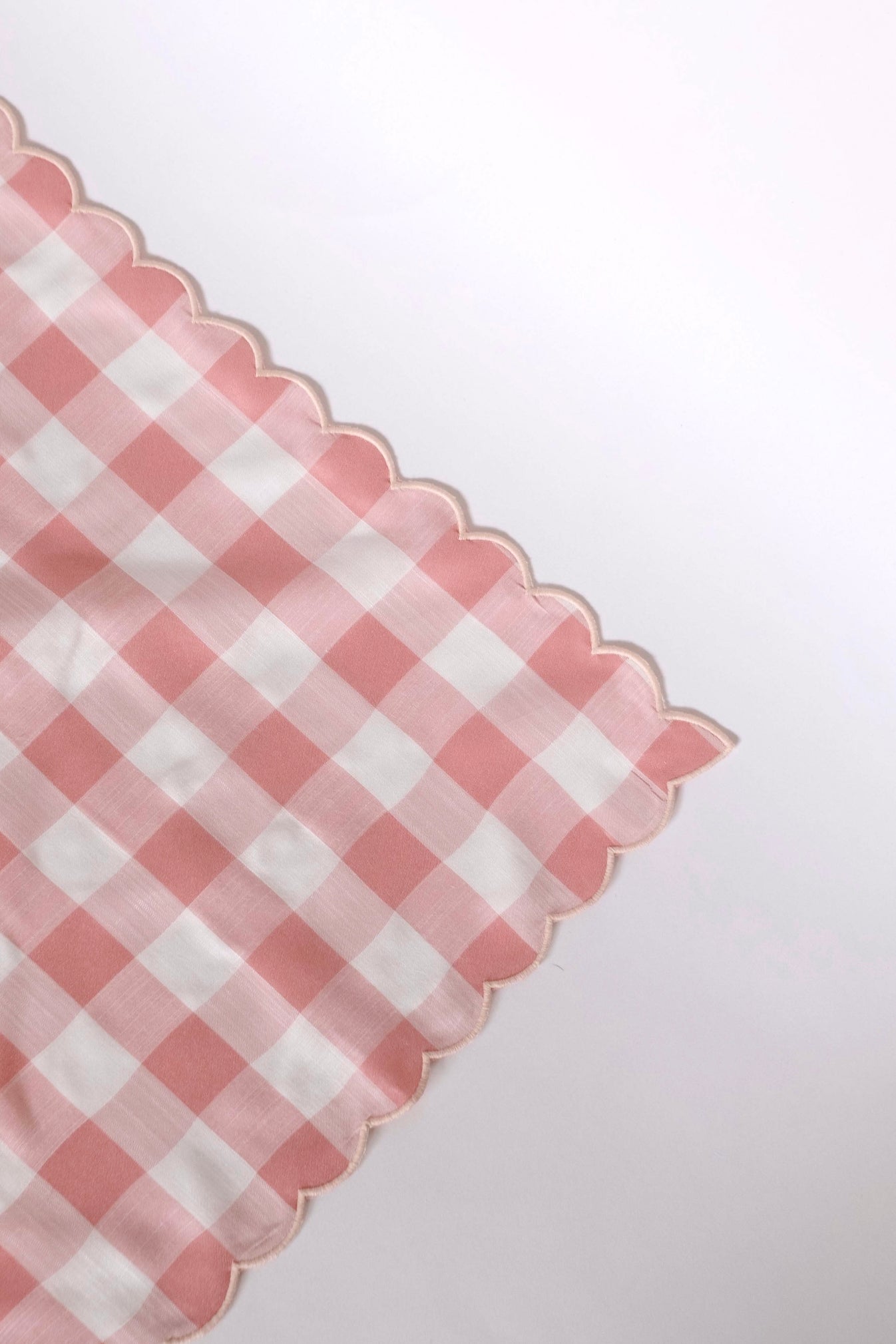 Scallop Napkin - Pink Checker – Same Time Tomorrow